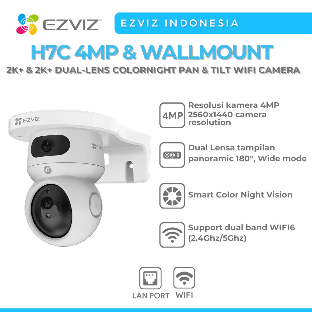 Jual EZVIZ H7C 4MP 2K+ & 2K+ DUAL-LENS SMART COLOR NIGHT PAN & TILT ...