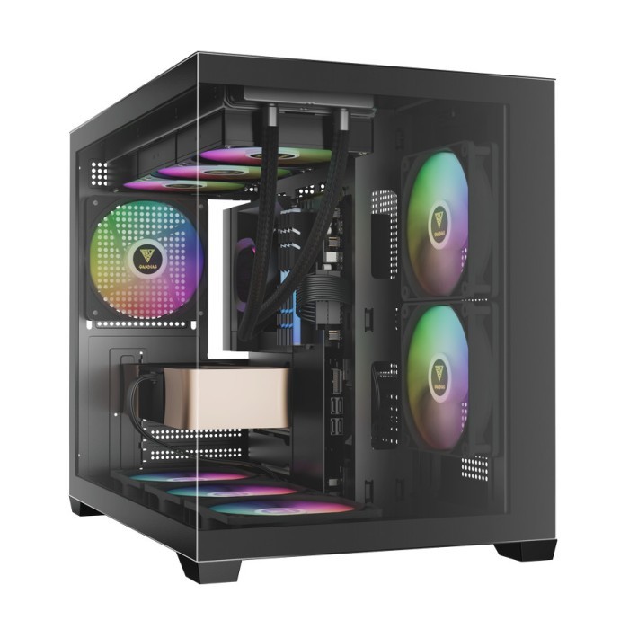 Jual GAMDIAS PC CASE ATX AURA GC10M ARGB (3X 120MM ARGB FANS) BLACK 2Y ...
