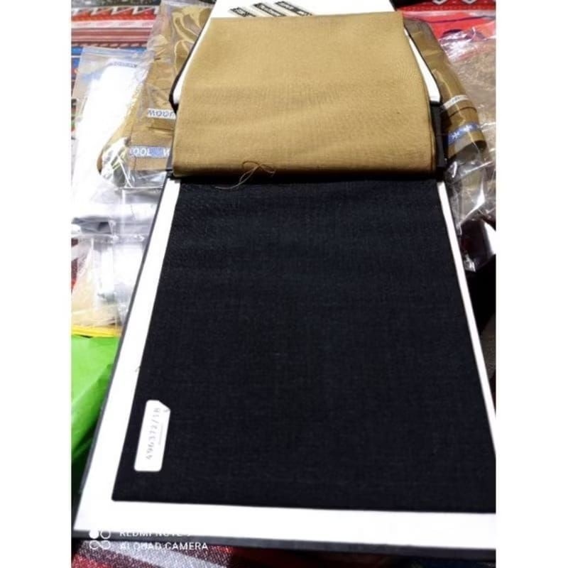 Jual kain wool hitam bahan celana baju jas safari | Shopee Indonesia