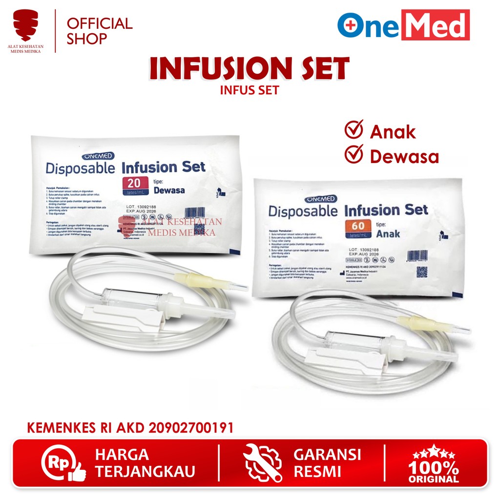 Jual Onemed Infus Set Anak Dewasa Peralatan Perawatan Rumah Sakit ...