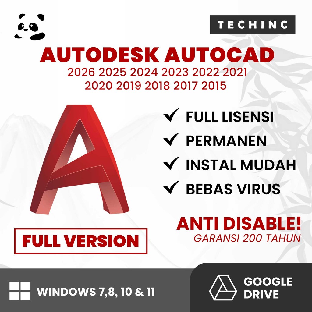 Jual Autodesk AutoCAD TECHINC Baru/Lama Anti-Disable Full Version 2026 ...