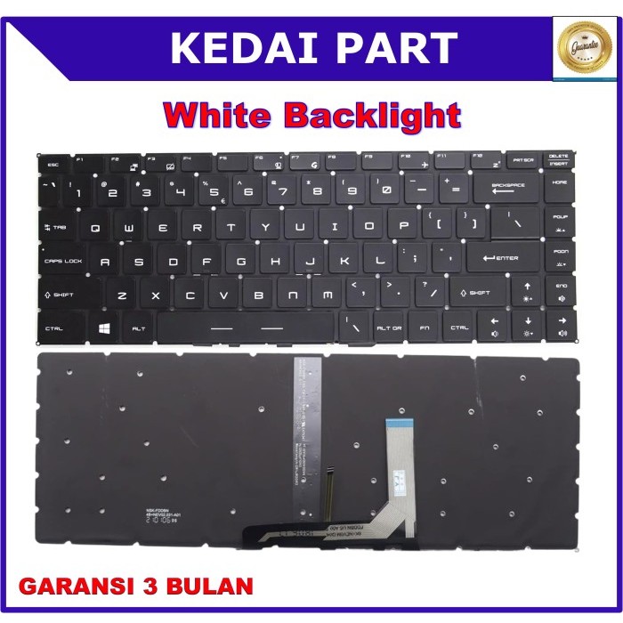 Jual Keyboard MSI Modern 14 A10M MS-14b3 MS-14C1 MS-1551 WHITE BACKLIGHT - White Backlight ...