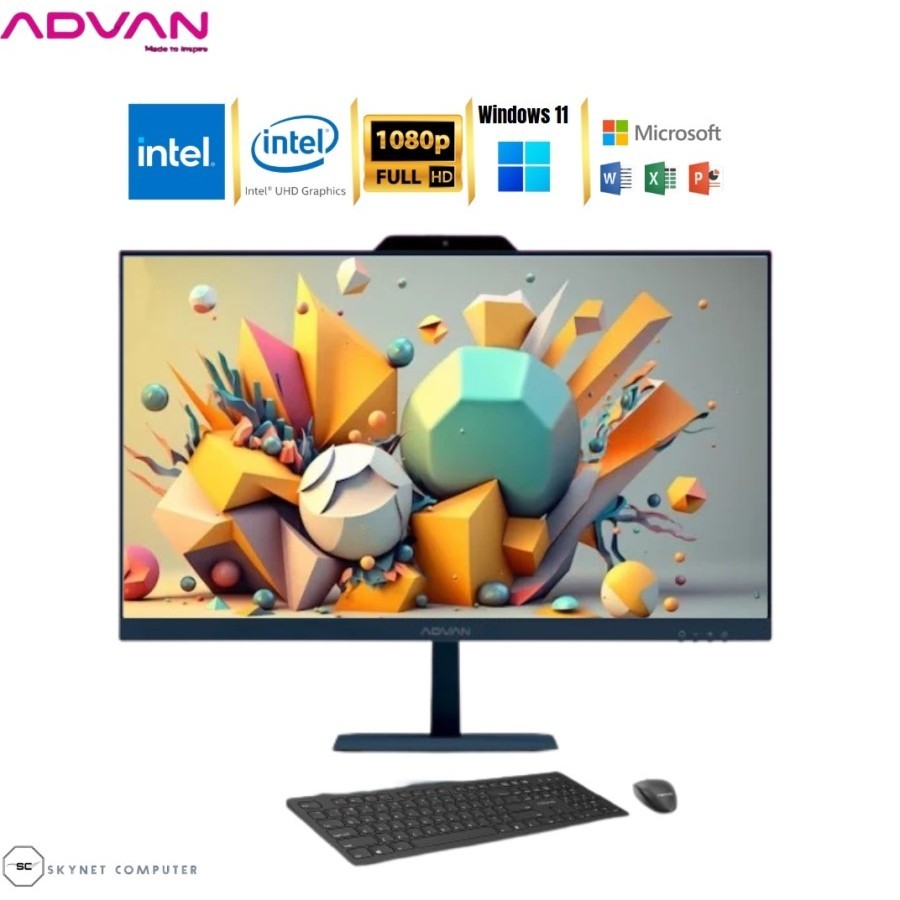 Jual Advan All In One PC AIO One PC S Intel N100 4GB/128GB Windows 11 Original | Shopee Indonesia