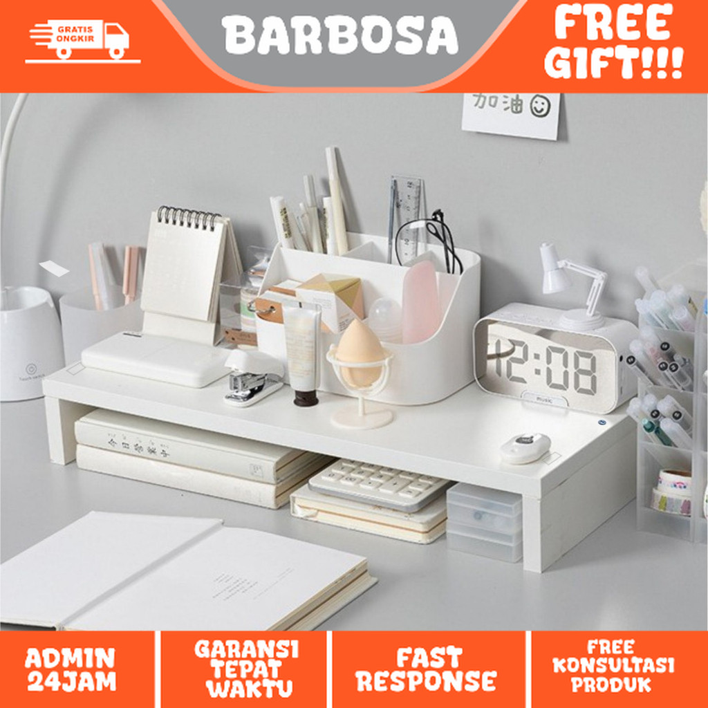 Jual Meja Minimalis ala Korea / Korean Aesthetic Table Desk Organizer ...