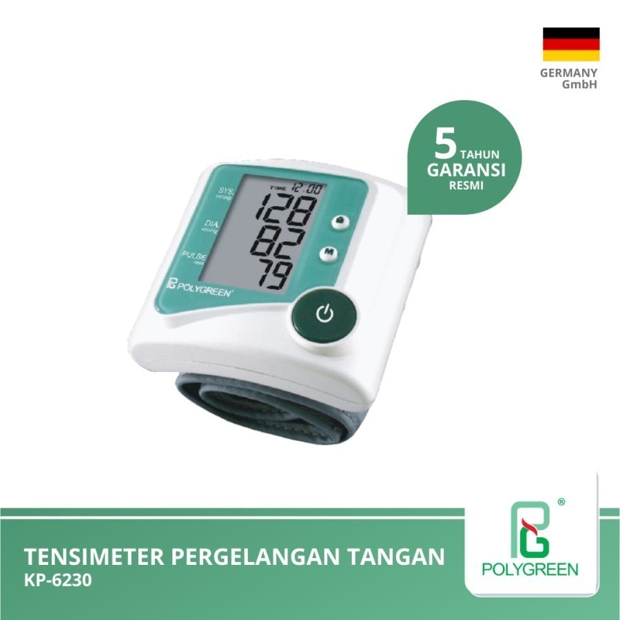 Jual Polygreen Tensimeter Pergelangan Tangan KP-6230 Wrist Watch Blood ...