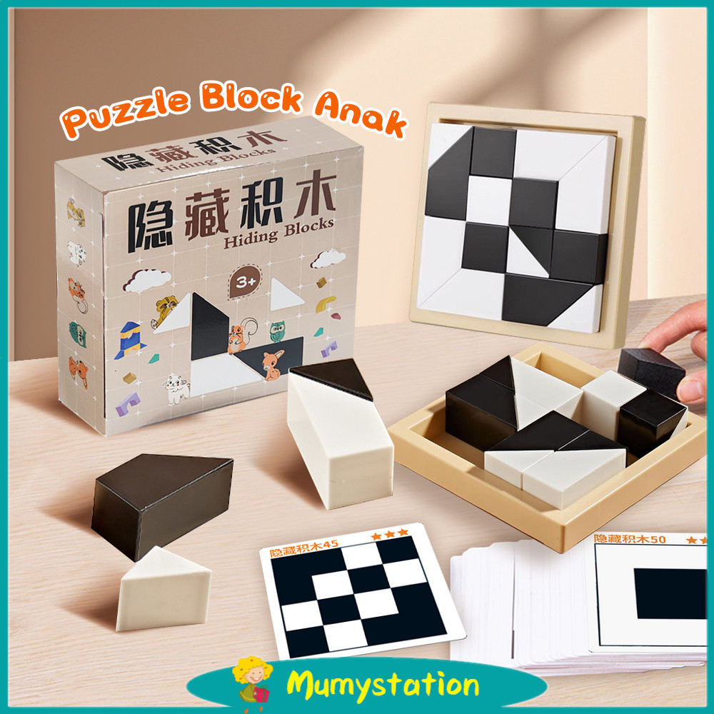 Jual Mumystation Mainan 3D Geometri Puzzle Hiding Blocks Edukasi ...