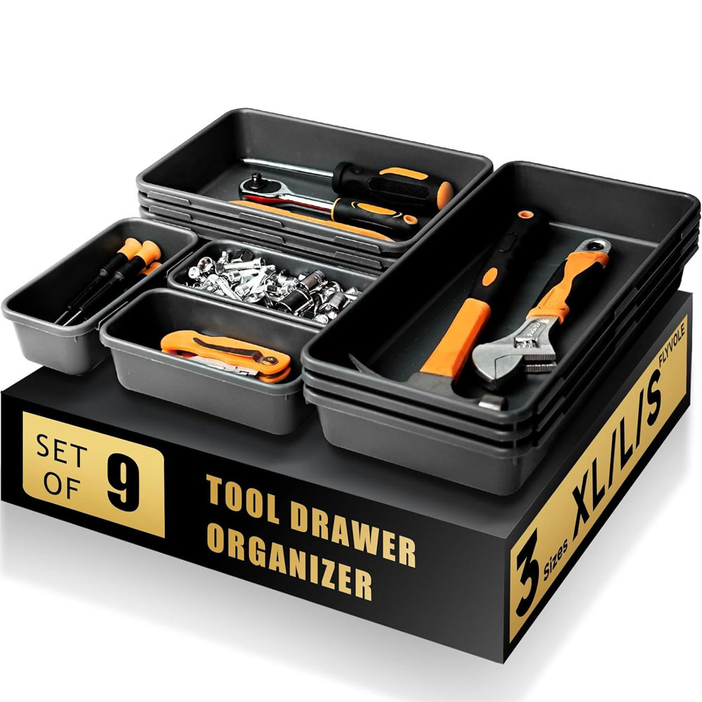 Jual 9PCS Tool Box Organizer Tray Toolbox Desk Drawer Organizer Tool ...