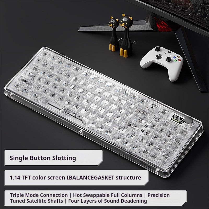 Jual V99 Customized Wireless Mechanical Keyboard Bluetooth Wired Tri ...
