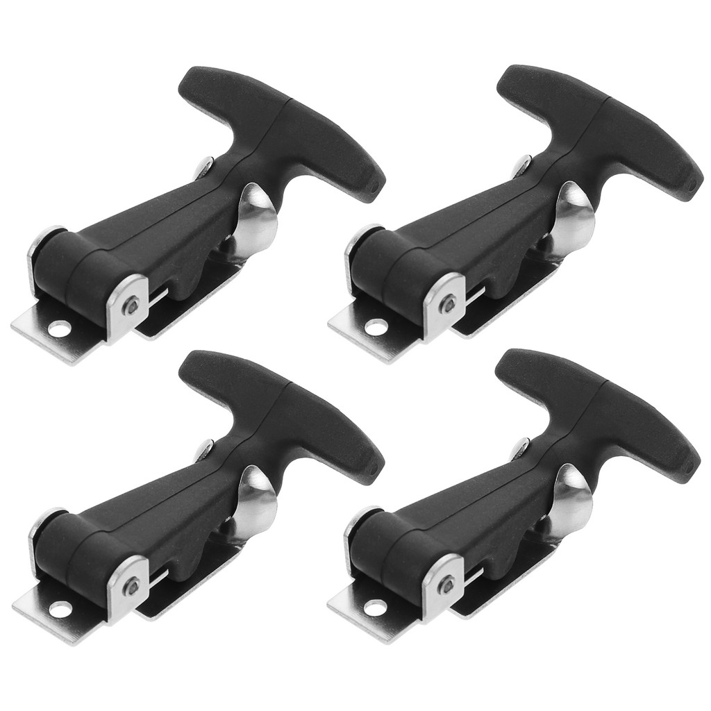 Jual 4 Pcs T-Lock Buckle Car Engine Hood Latches T-Handle Draw Catches ...