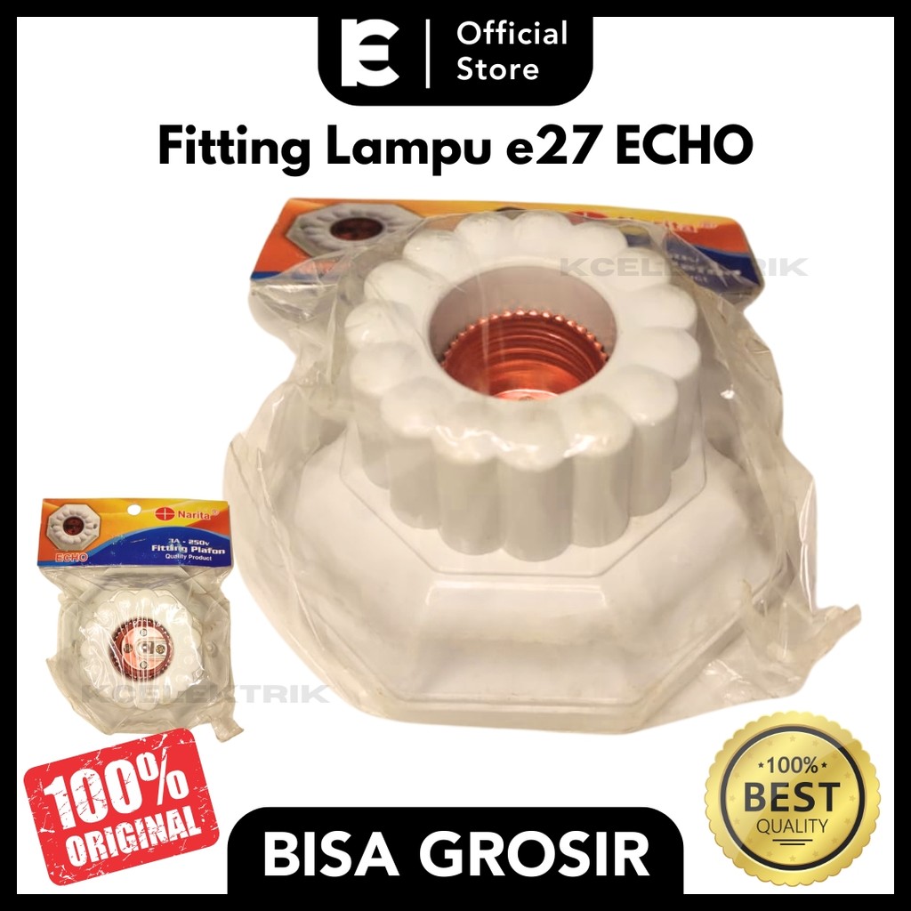 Jual Fitting Plafon Bohlam E27 ECHO NARITA untuk Fitting Lampu Pencahayaan yang Modern dan ...