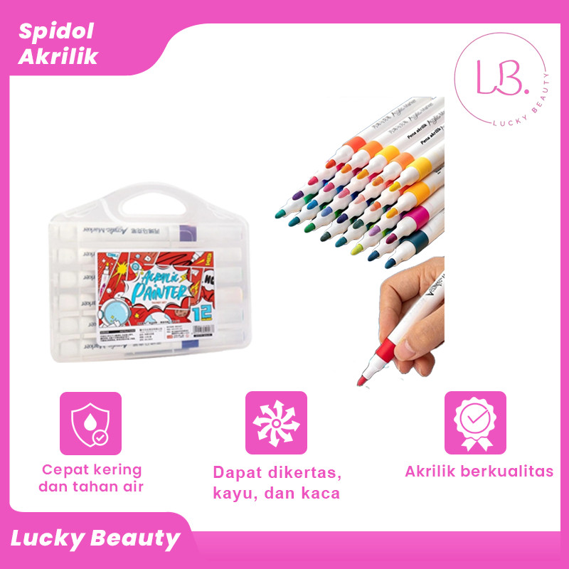 Jual Colors Pen Akrilik Marker Warna Cepat Kering Tahan Air / Spidol ...