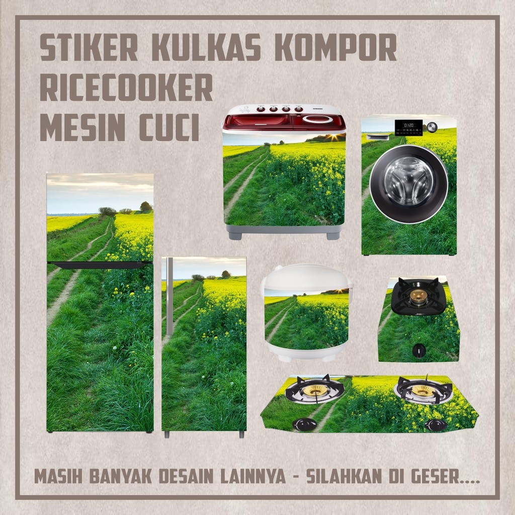 Jual Stiker Sticker kulkas kompor mesin cuci 1 2 pintu tabung mata Rice ...
