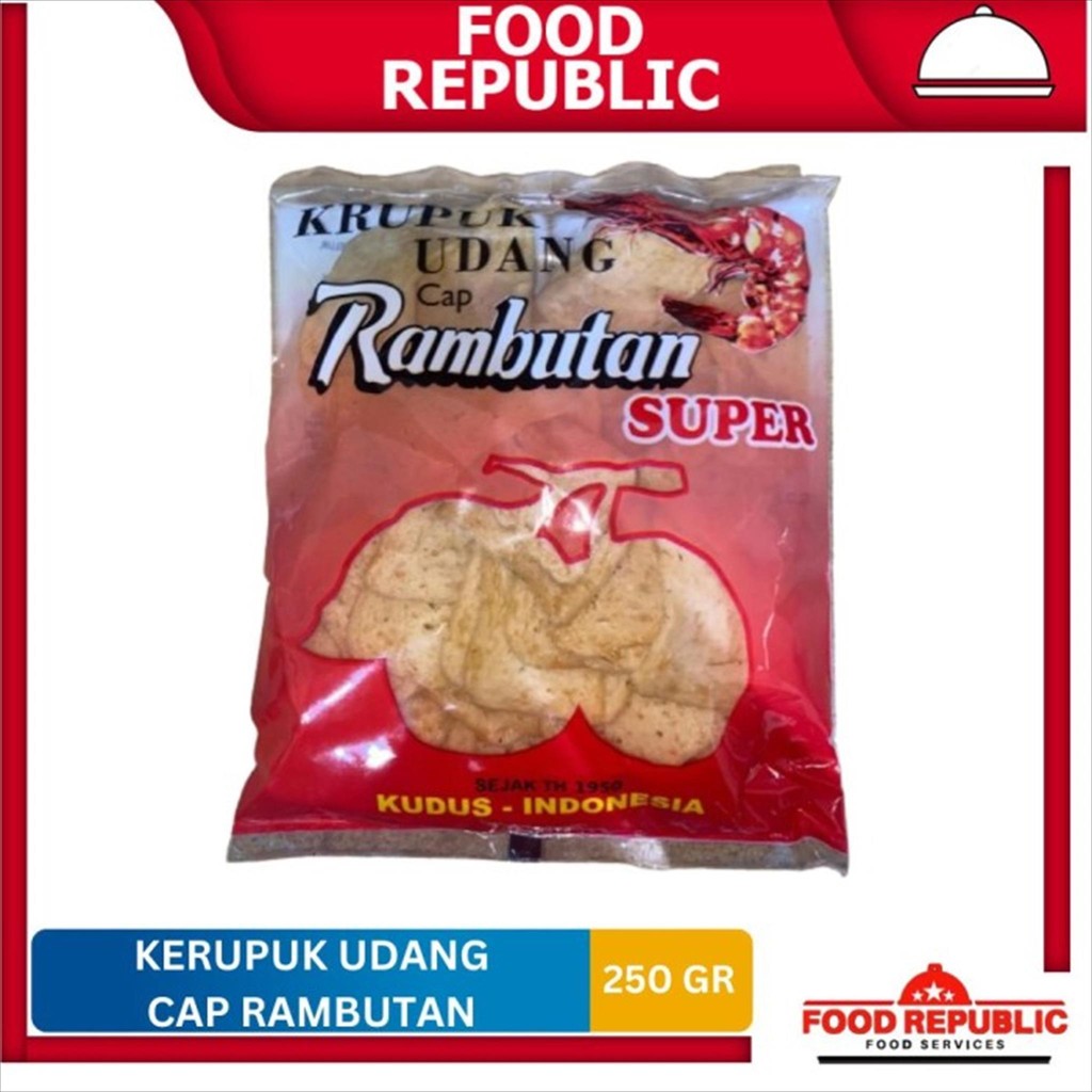 Jual Kerupuk Udang Cap Rambutan Super Kerupuk Mentah Siap Goreng 250g ...