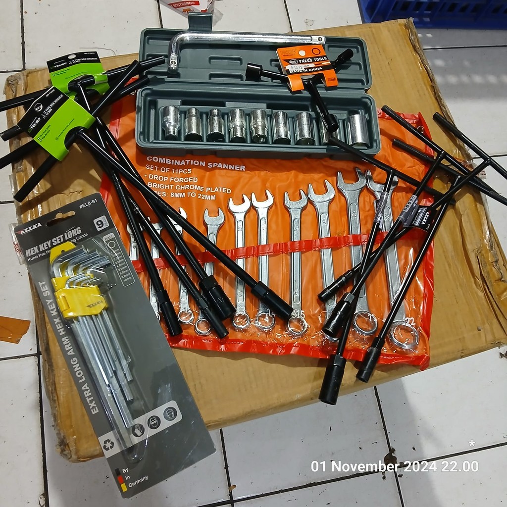 Jual PAKET BENGKEL MURAH Kunci Sok Set Victory 27 Pcs + Ring Pas Set 11 ...