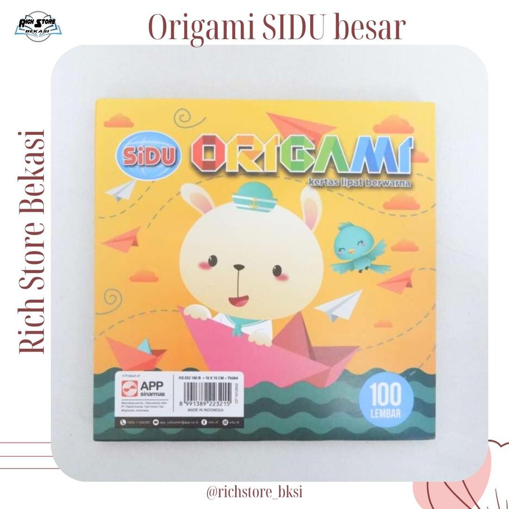 Jual KERTAS ORIGAMI SIDU UKURAN BESAR ISI 100 LEMBAR (16x16) | Shopee ...