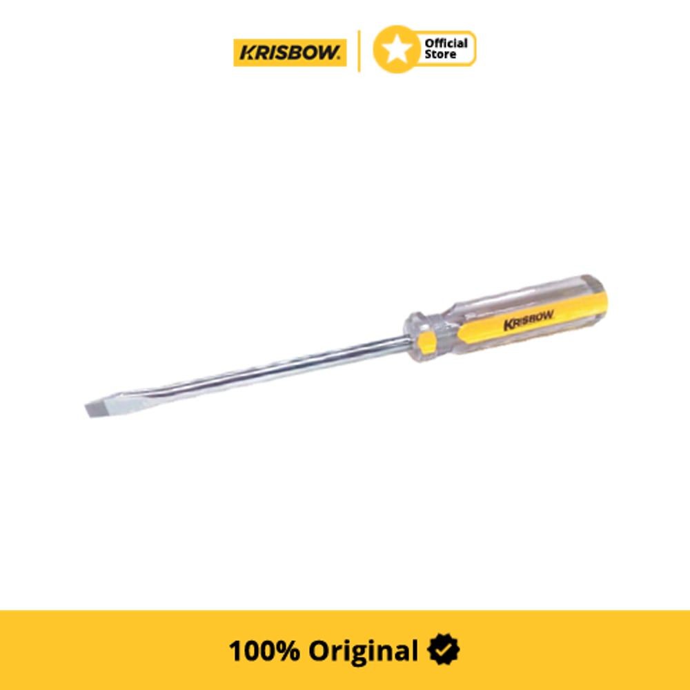 Jual Krisbow Crystal Screwdriver 3X75 mm Obeng Kristal Minus | Shopee ...