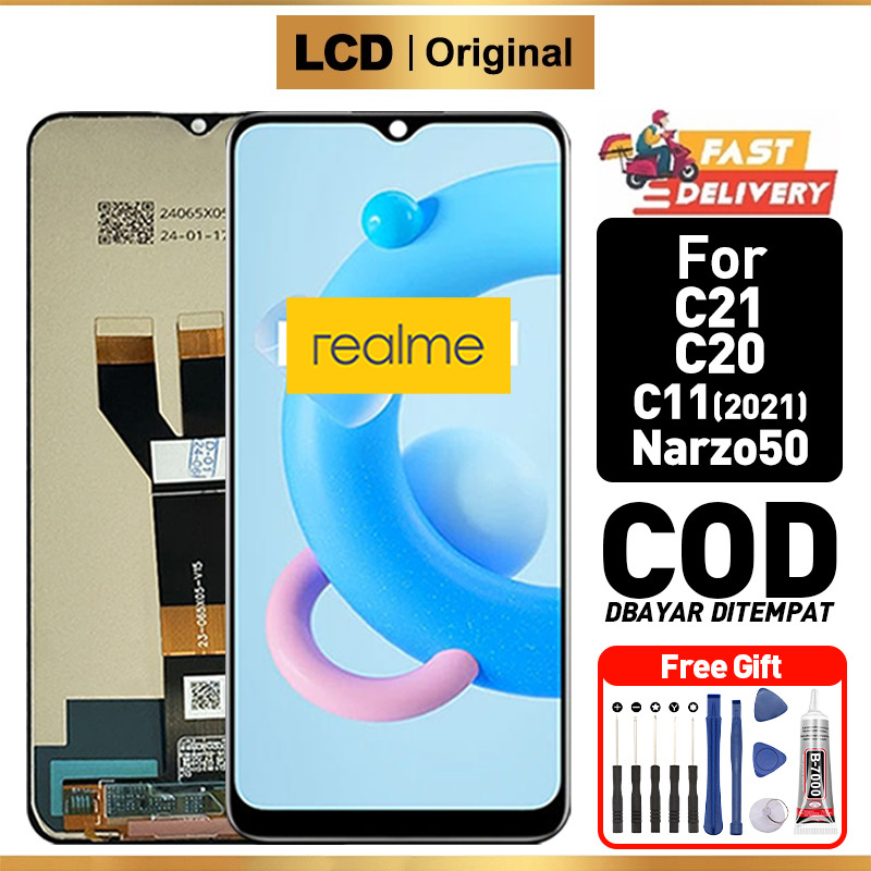 Jual LCD Realme C21 C20 Realme C11 2021 NARZO 50i Original Fullset ...