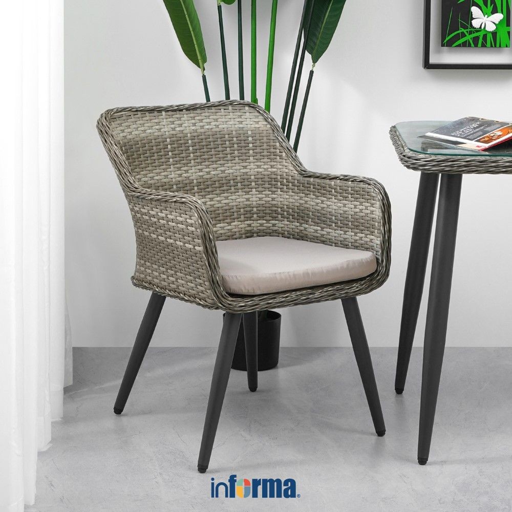 Jual Informa Claire Kursi Teras - Abu-Abu Balcony Chair Kursi Outdoor ...