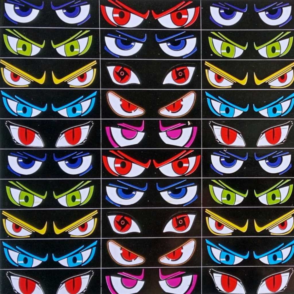 Jual STIKER MATA WARNA WARNI /STIKER MATA ELANG / STIKER MATA BUS VIRAL ...