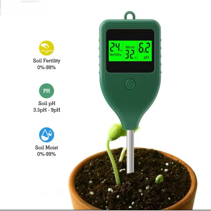 Jual PH Meter Tanah 3-in-1 Soil Tester Kesuburan Kelembaban PH Meter ...