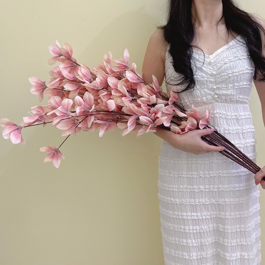 Jual Bunga Magnolia Tangkai Panjang 1 Tangkai 5 Cabang Bunga Hias ...