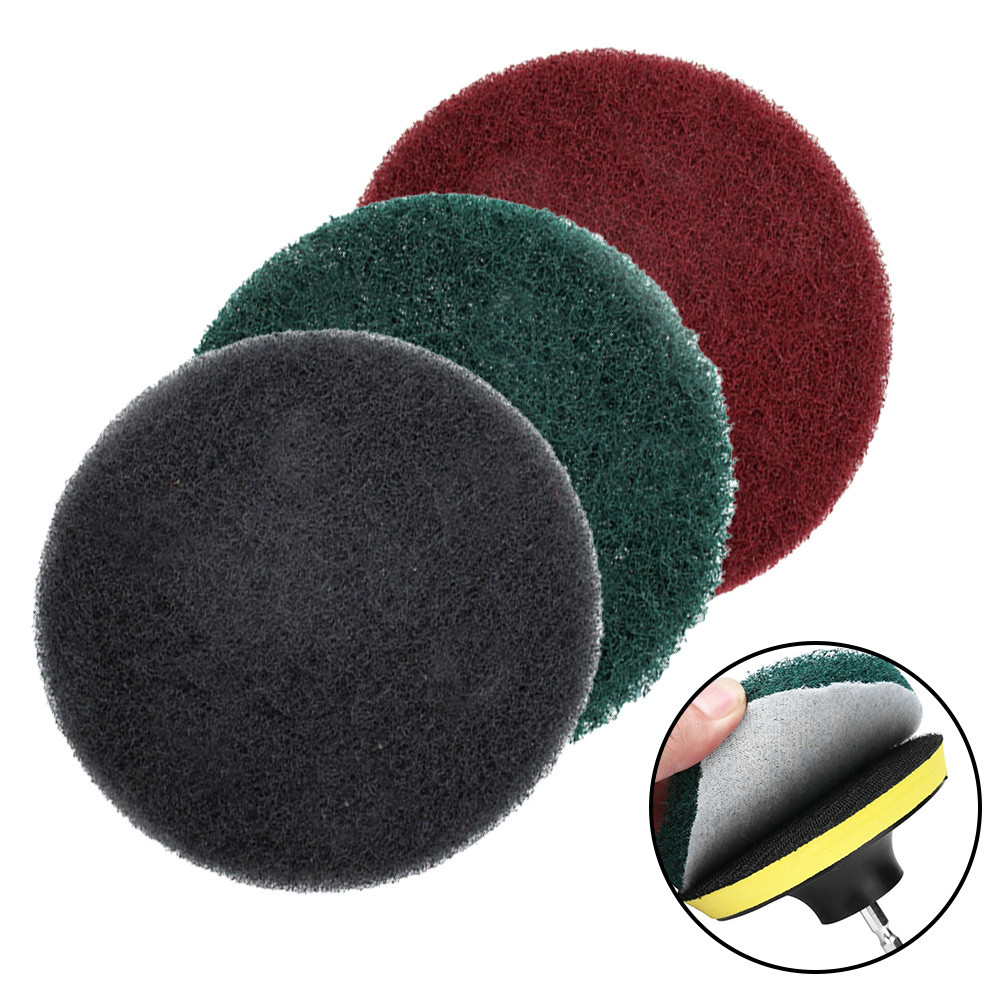 Jual 3pcs 5Inch 125mm Scrubbing Pads Cleaning Cloth Scrub Pad ...