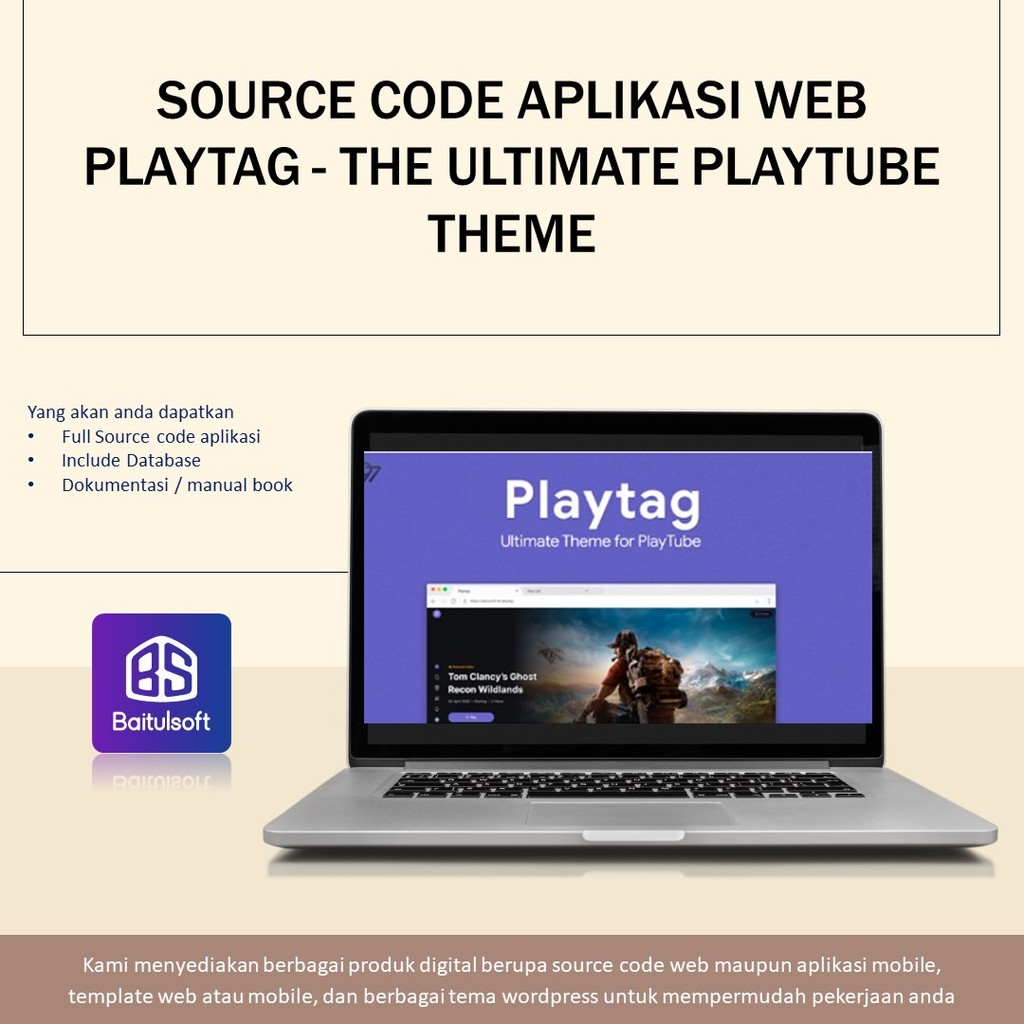 Jual SOURCE CODE APLIKASI WEB PLAYTAG - THE ULTIMATE PLAYTUBE THEME | Shopee Indonesia