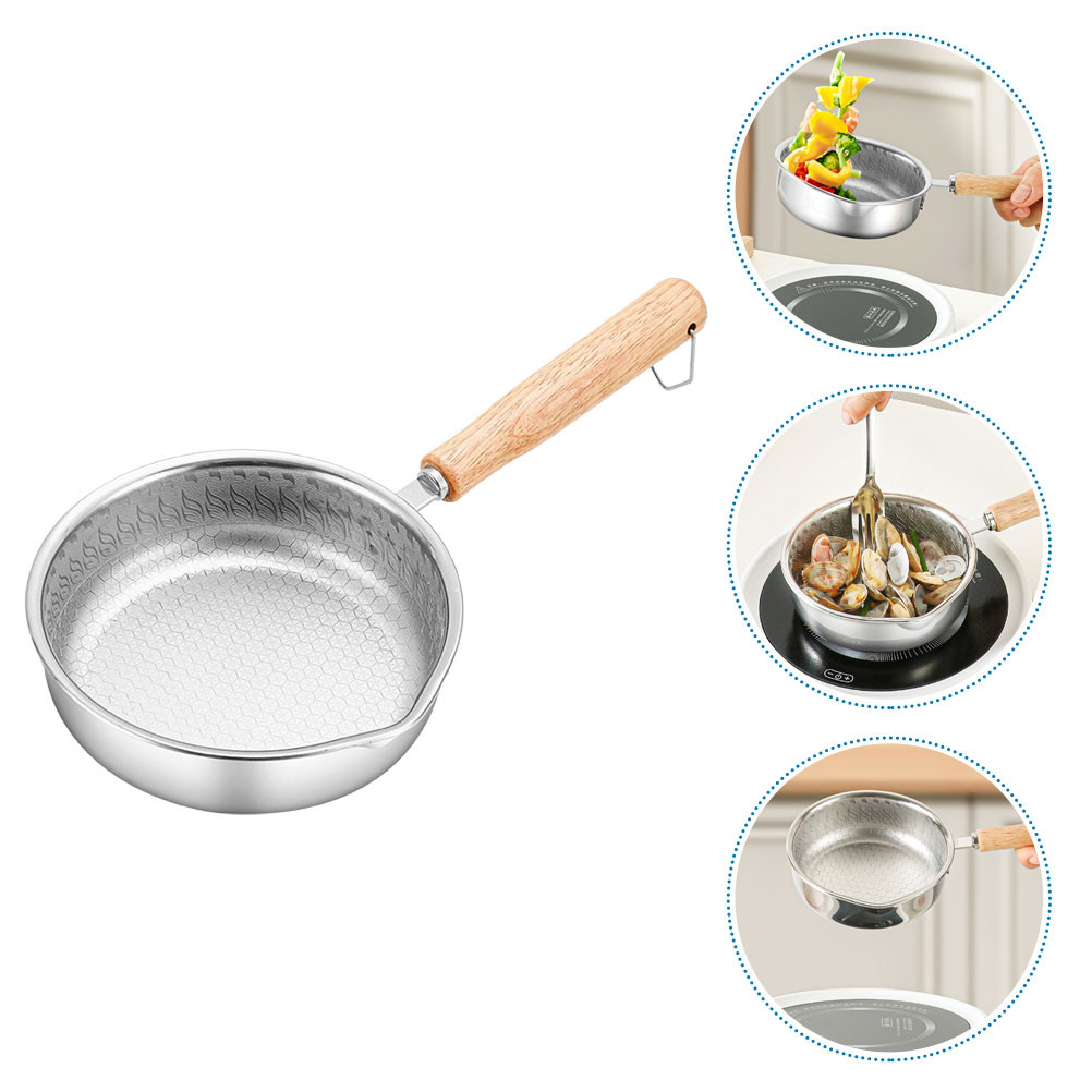 Jual Small Frying Pan 316 Stainless Steel Omelette Steak Honeycomb Non ...