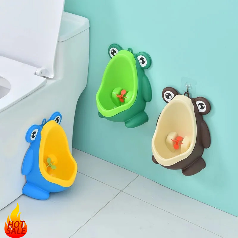 Jual Cute Frog Potty Training Urinal Boy Fun Aiming Target Kids ...