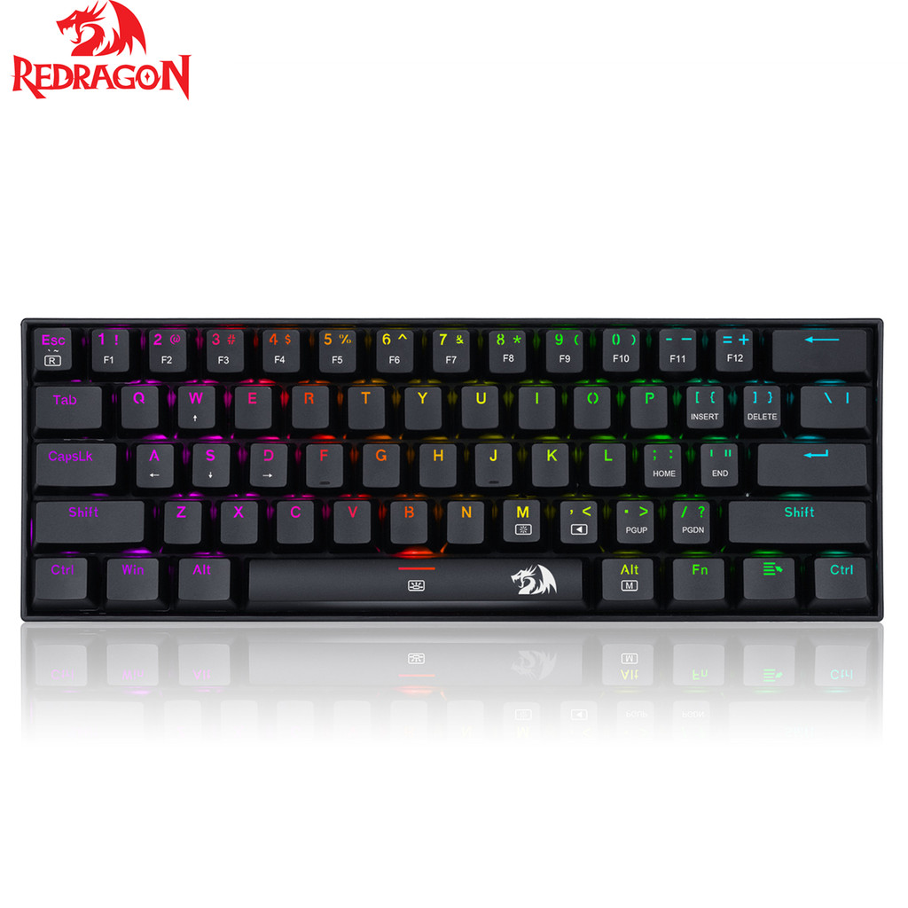 Jual Redragon K630 Dragonborn 60% Wired RGB Gaming Keyboard 61 Keys ...