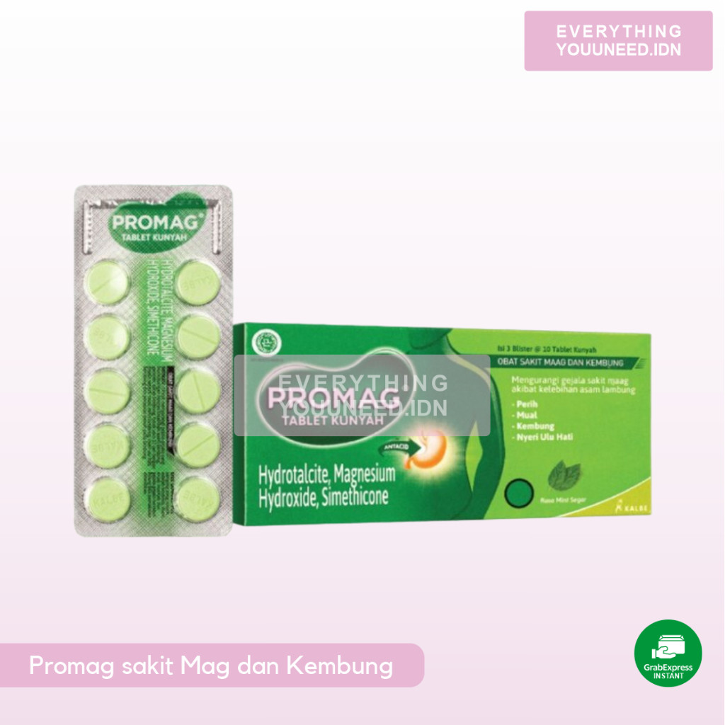 Jual Promag Tablet Obat Sakit Maag dan Kembung - 1 Blister | Shopee ...