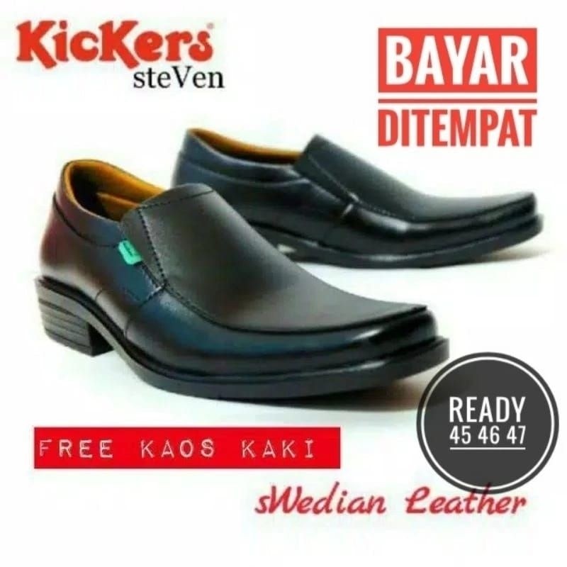 Jual New SEPATU KICKERS PANTOFEL STEVEN KULIT WARNA HITAM PILIHAN KERJA ...