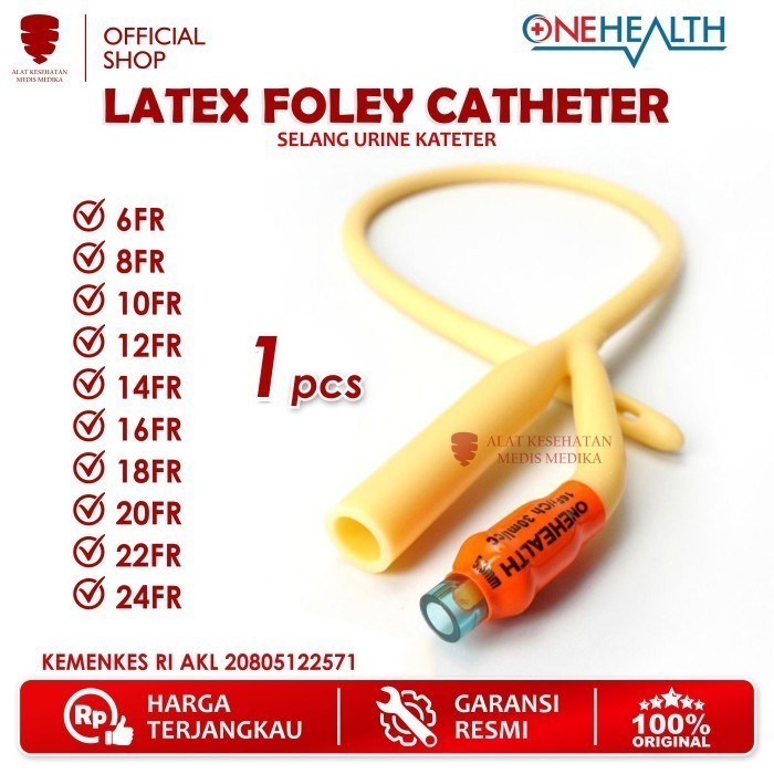 Jual OneHealth Foley Catheter Latex 2 Way Selang Urine Kateter Urin Kencing Medis | Shopee Indonesia