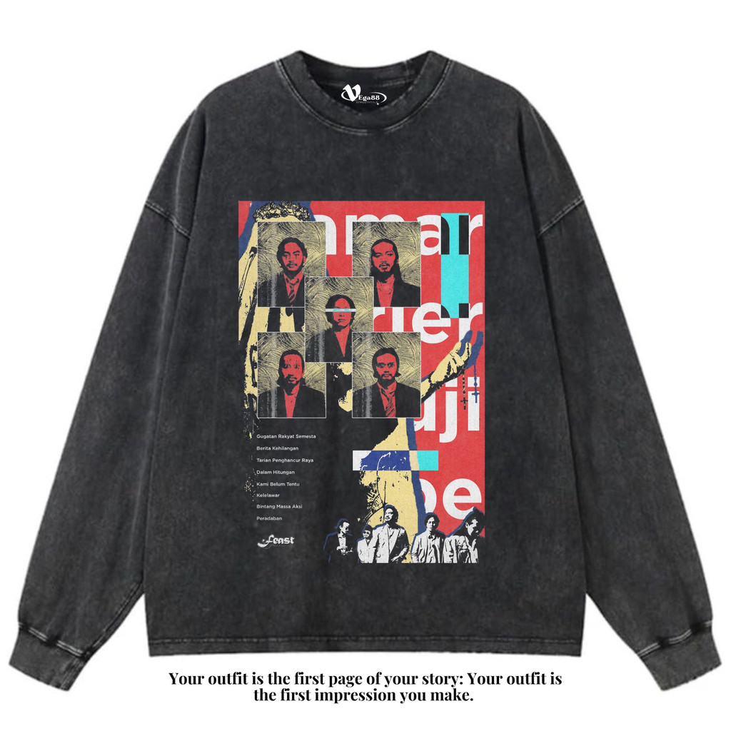 Jual VEGA88 *feast* Kaos oversize longsleeve | t-shirt oversized | kaos ...