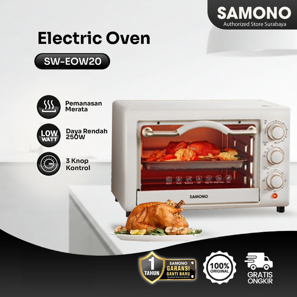 Jual SAMONO Oven Listrik SW-EOW20 20L Original Pemanggang Kue dan ...