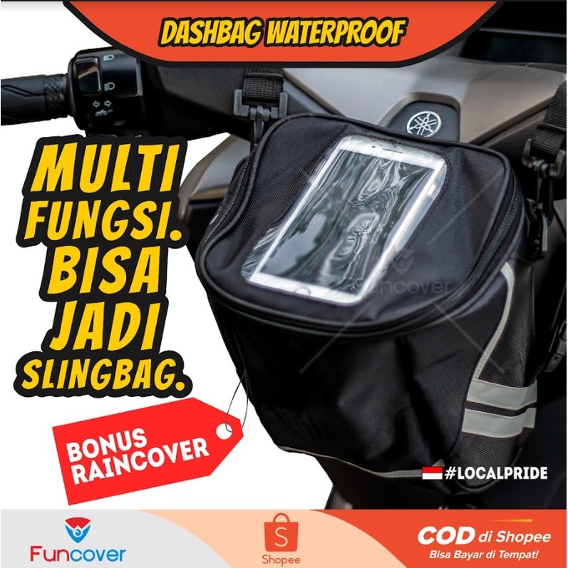 Jual Autoshope Tas Box Motor Dashbag TankBag Tas HP GPS Selempang Slingbag Waterproof Funcover ...