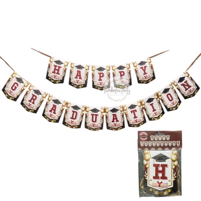Jual Banner Happy Graduation / Bunting Flag Wisuda Motif Toga | Shopee ...