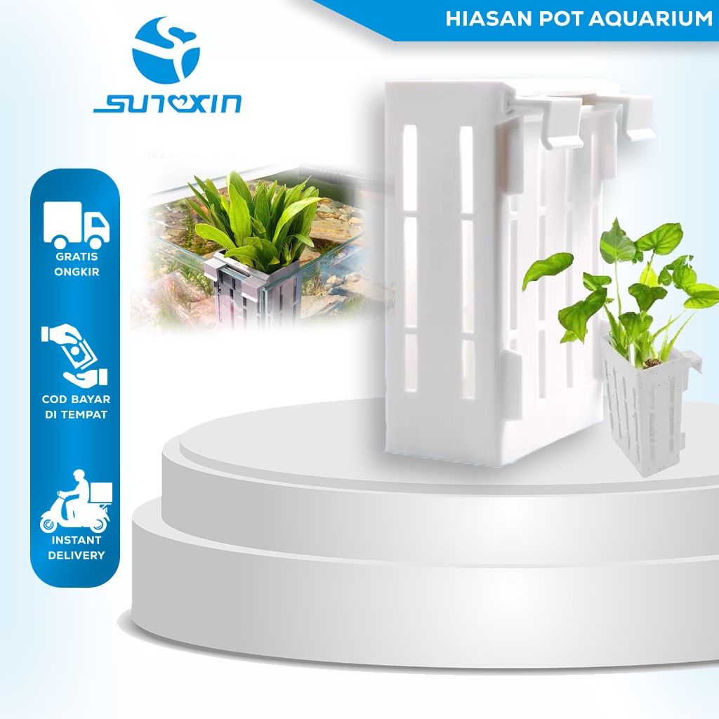 Jual SUNXIN HIASAN POT TANAMAN PLASTIK AQUARIUM PJ37 / WADAH TANAMAN ...