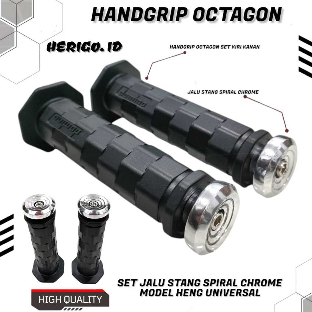 Jual HANDGRIP GRIP HANFAT MODEL OCTAGON SET KIRI KANAN PLUS JALU STANG ...