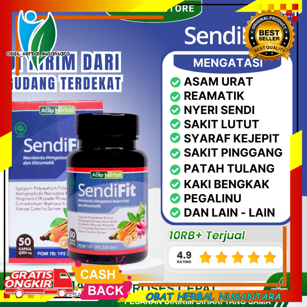 Jual Sendifit Acep Herbal Asli Origininal Obat Asam Urat Rematik Nyeri ...
