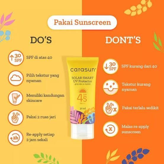 Jual CARASUN Solar Smart UV Protector Sunscreen SPF 45 PA++++ I SUNSCREEN UV | Shopee Indonesia