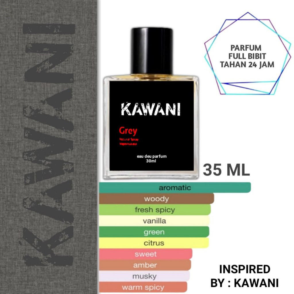 Jual Perfume GREY KAWANI FULL BIBIT EDP 30ml | Parfum Pria Terlaris ...