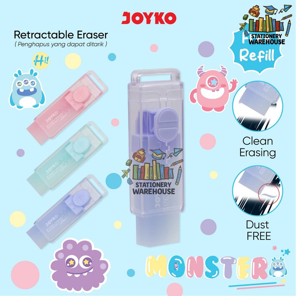 Jual Penghapus Eraser Joyko ER-147 Hi Monster | Shopee Indonesia