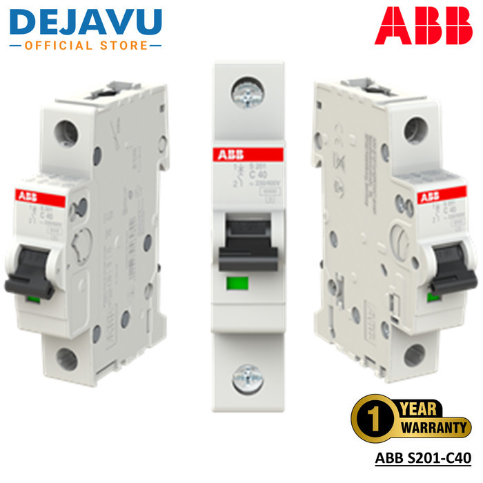 Jual MCB 1P 40A ABB S201-C40 / Miniature Circuit Breaker - 1P - C - 40 A - 6 kA (2CDS251001R0404 ...