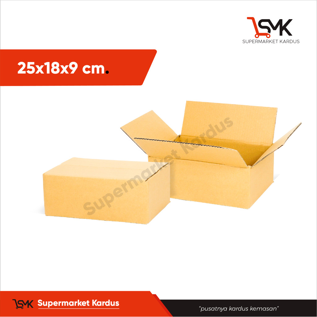 Jual Box 25X18X9 POLOS (HBR KECIL) Kardus/Kemasan/Kotak/Packaging ...