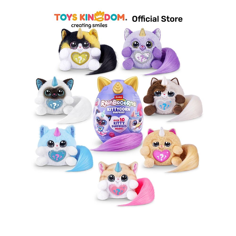Jual Toys Kingdom Zuru Set Boneka Plush Rainbocorns Kittycorn S3 92104 ...