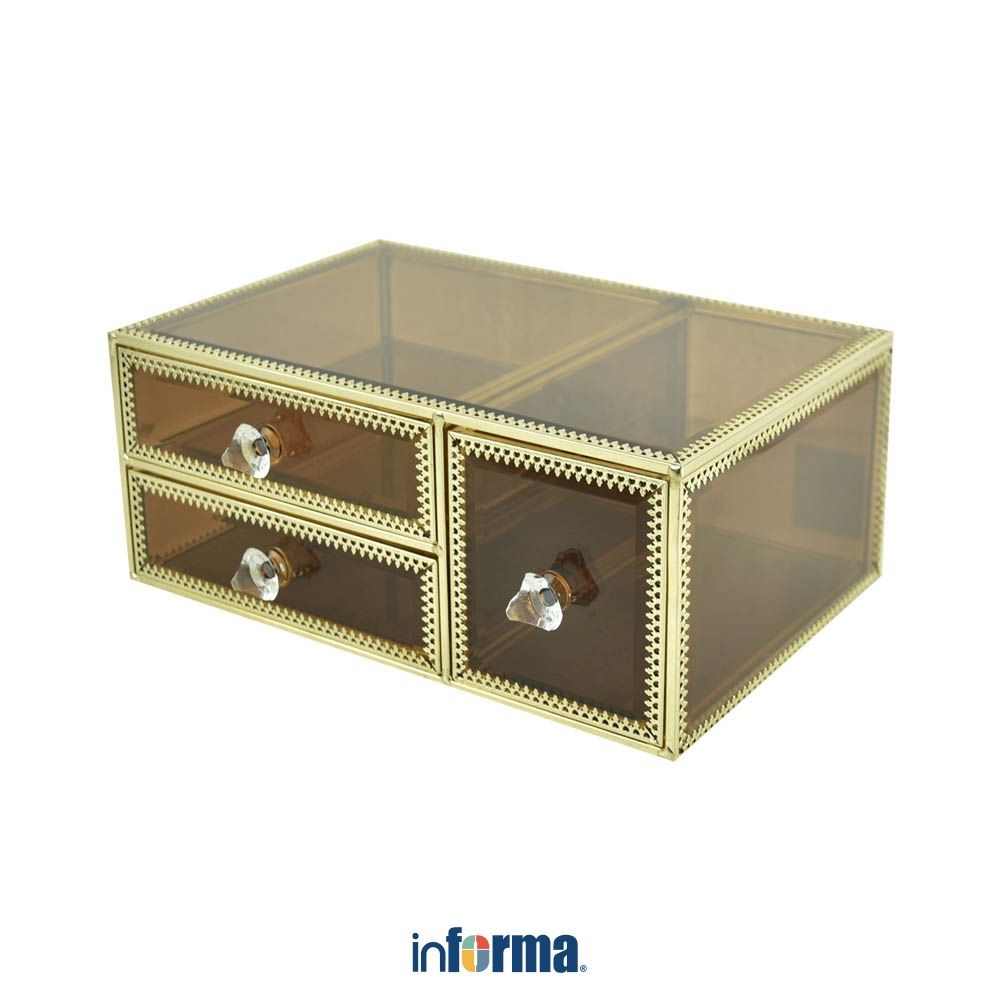 Jual Informa Organizer Kosmetik Dengan 3 Laci - Bronze Tempat Makeup ...