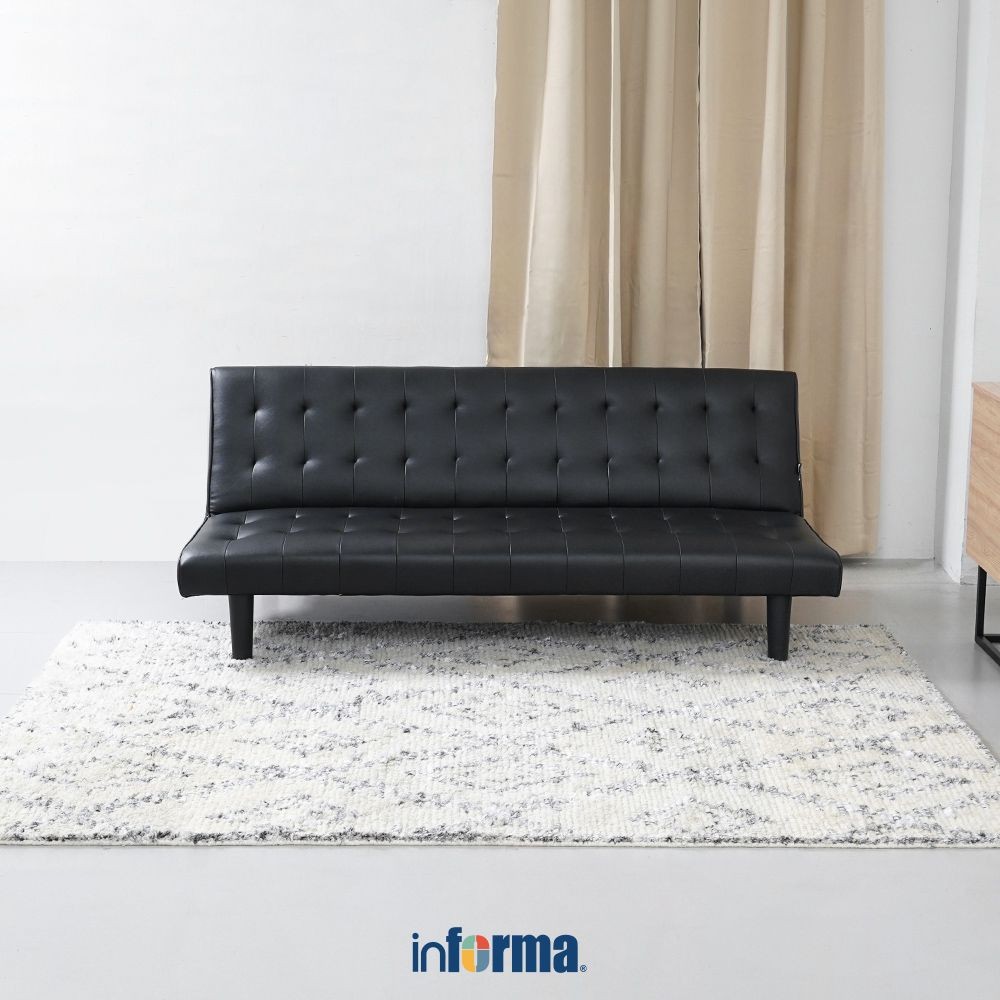 Jual Informa Neo Glasgow Sofa Bed Kulit - Hitam Tempat Duduk ...