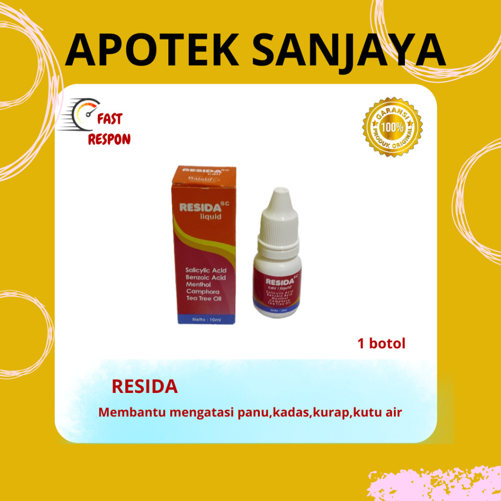 Jual RESIDA SC CAIR BOTOL 10 ML / UNTUK JAMUR PANU KADAS KURAP KUTU AIR ...