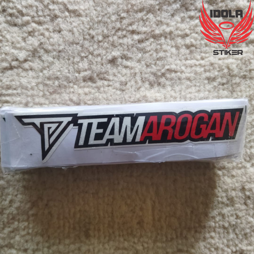 Jual Stiker Kata Team Arogan Vinyl Cutting Helm - Stiker kata Team ...